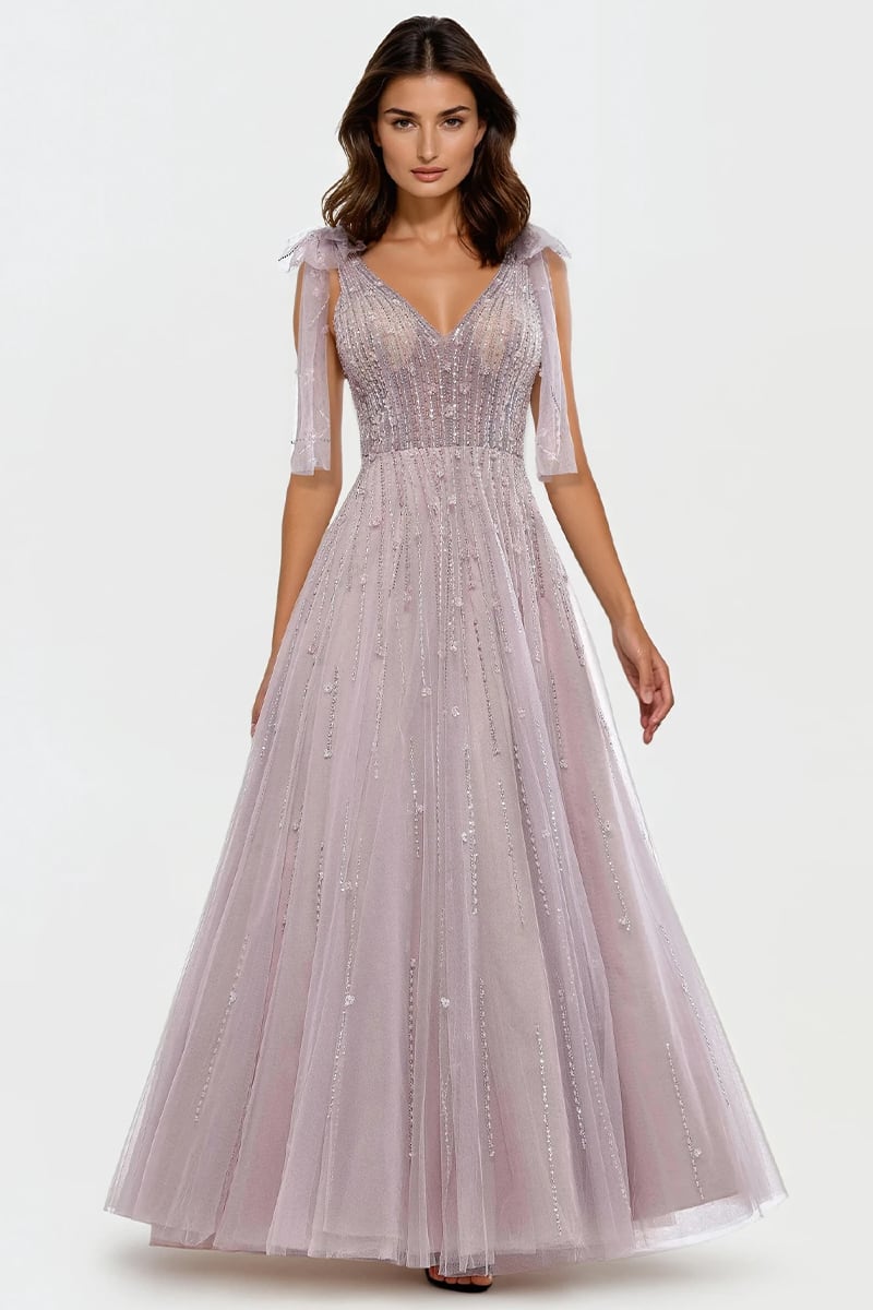 Lunara Embellished Tulle Gown | Made-To-Order | JewelClues